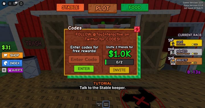 Horse RNG codes (July 2025)