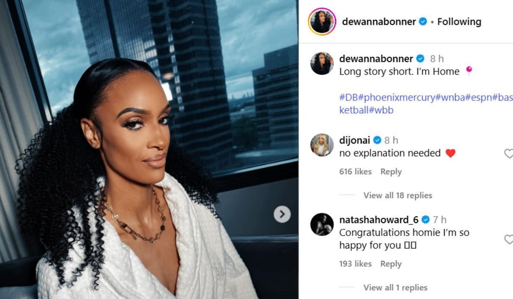 "So happy": Fever's $214,466 star reacts as DeWanna Bonner feels at "home" after leaving Indiana ...