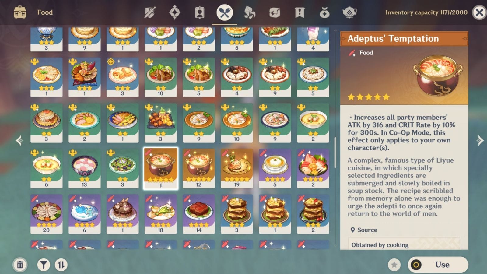 10 best foods to cook in Genshin Impact