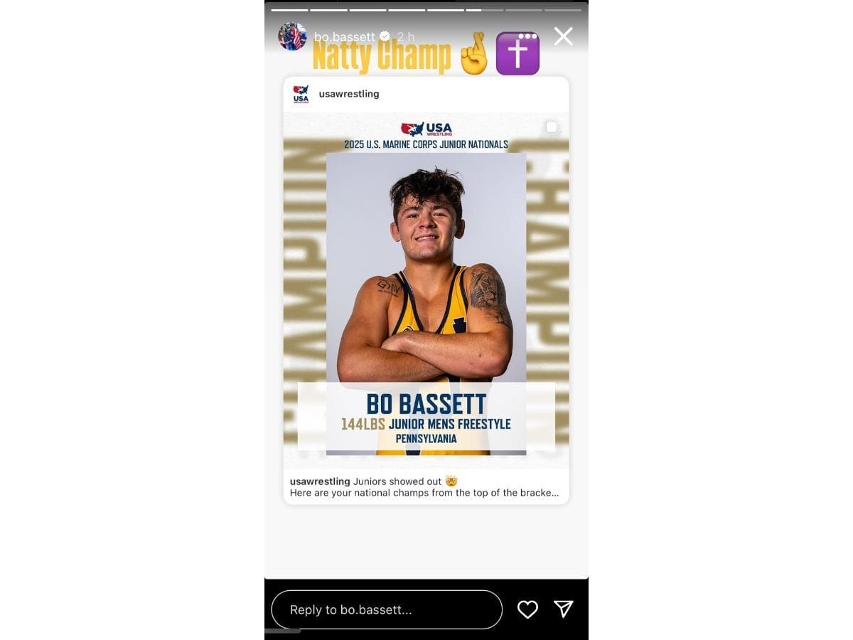 Bo Bassett reacts after winning the title at the Fargo National ...