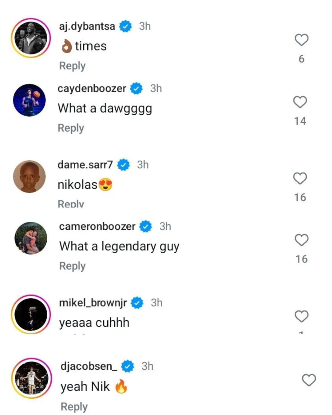 AJ Dybantsa, Mikel Brown Jr, and more react as Duke's Nikolas Khamenia shares snaps after ...