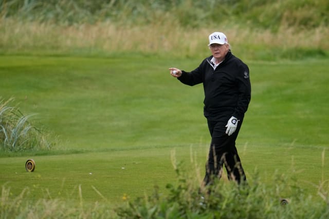 Donald Trump's armor-plated Golf Force One spotted at his soon-to-be ...