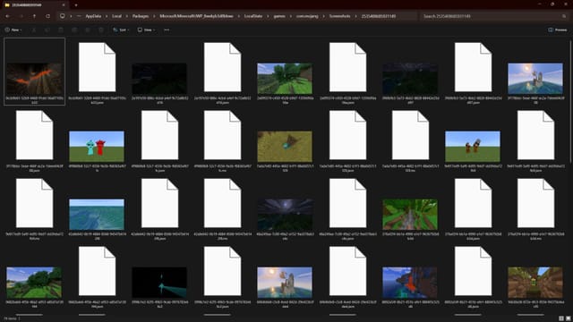 How to find the Minecraft Bedrock screenshots location on Windows