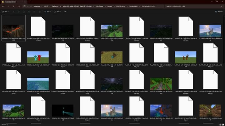 How to find the Minecraft Bedrock screenshots location on Windows