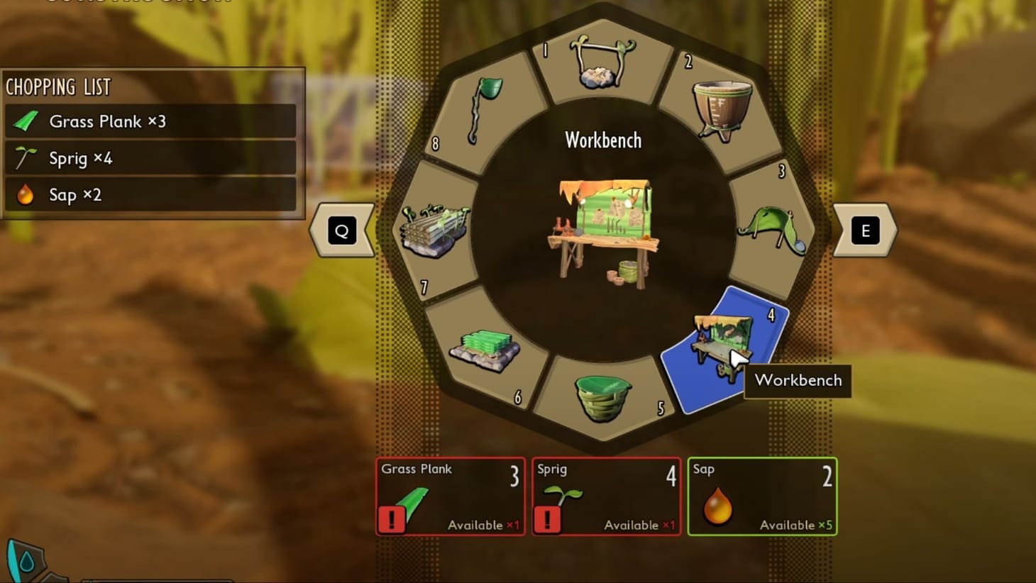 How to build Workbench in Grounded 2