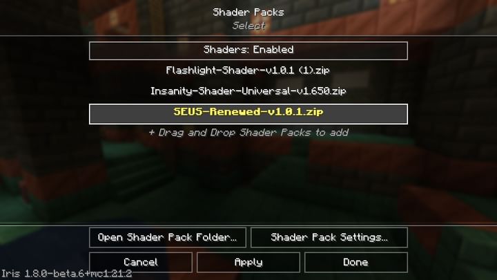 How to use shaders in Minecraft 1.21.8