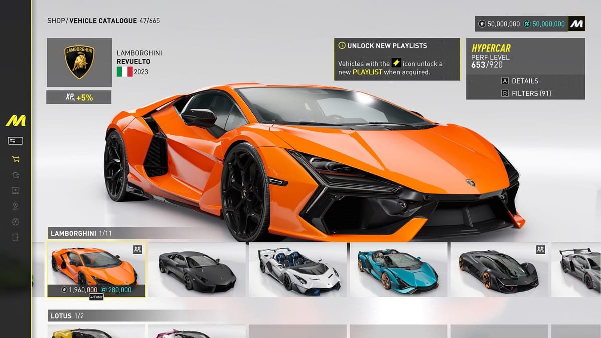 How to buy cars in The Crew Motorfest