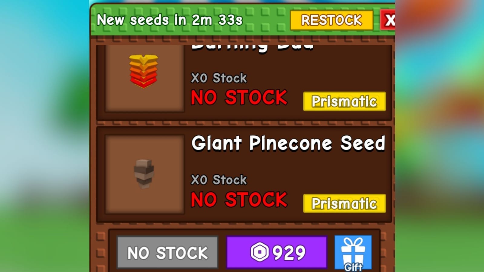 Grow a Garden Giant Pinecone guide