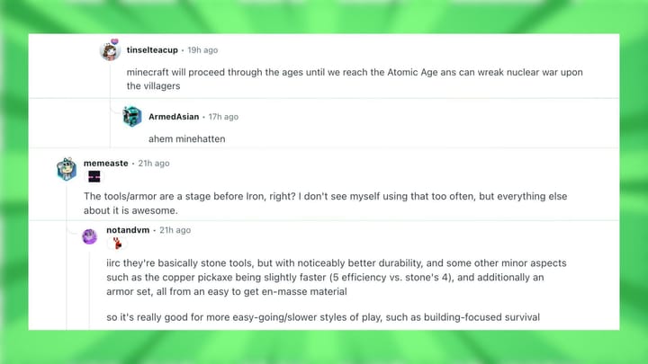 Minecraft fans react to the title of third game drop of 2025