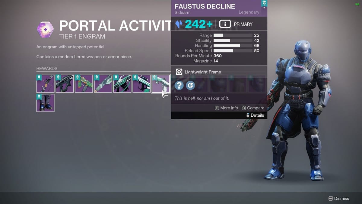 Faustus Decline god roll guide for Destiny 2 PvE and PvP