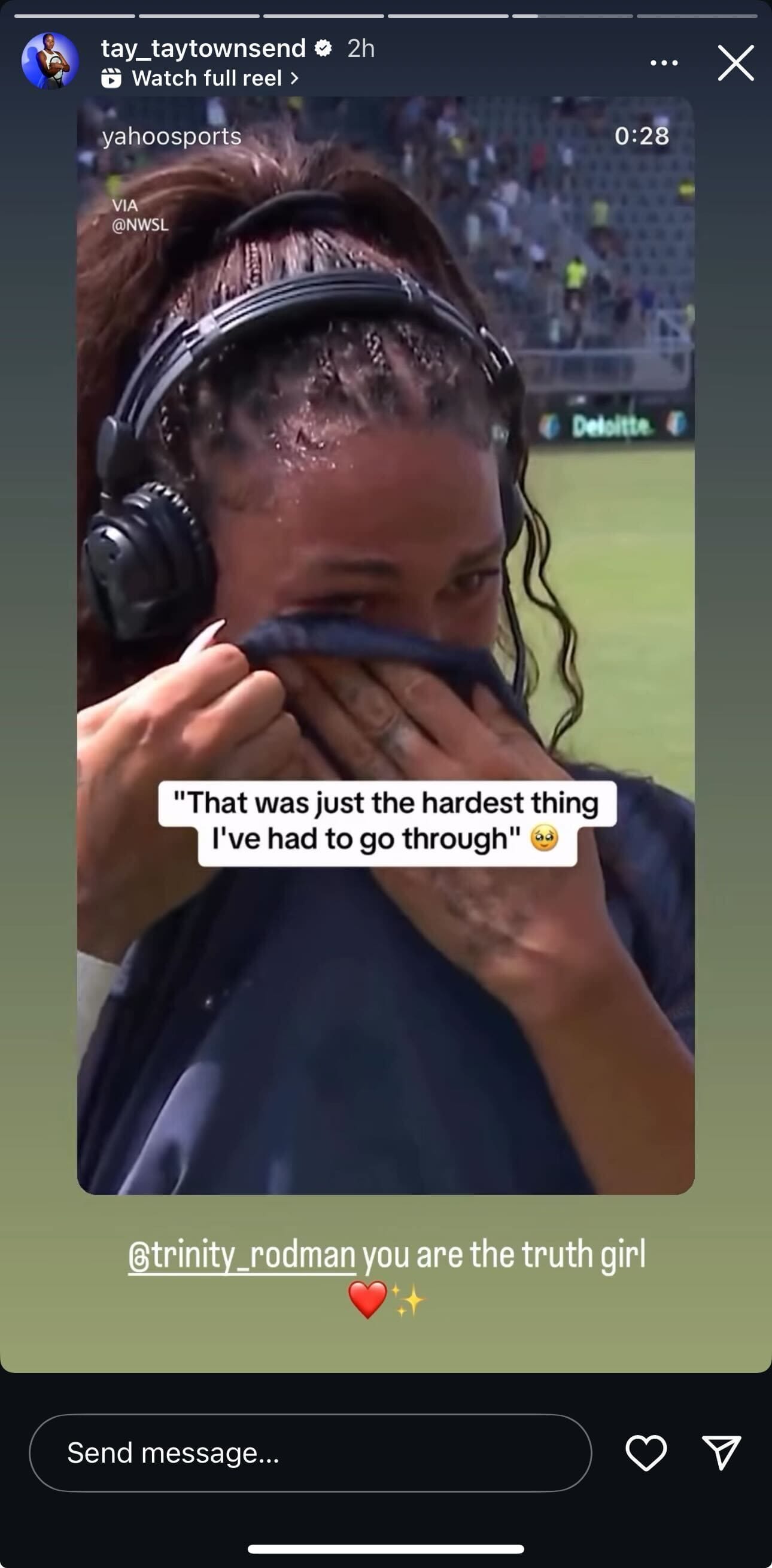 Taylor Townsend sends love to Ben Shelton's girlfriend Trinity Rodman ...