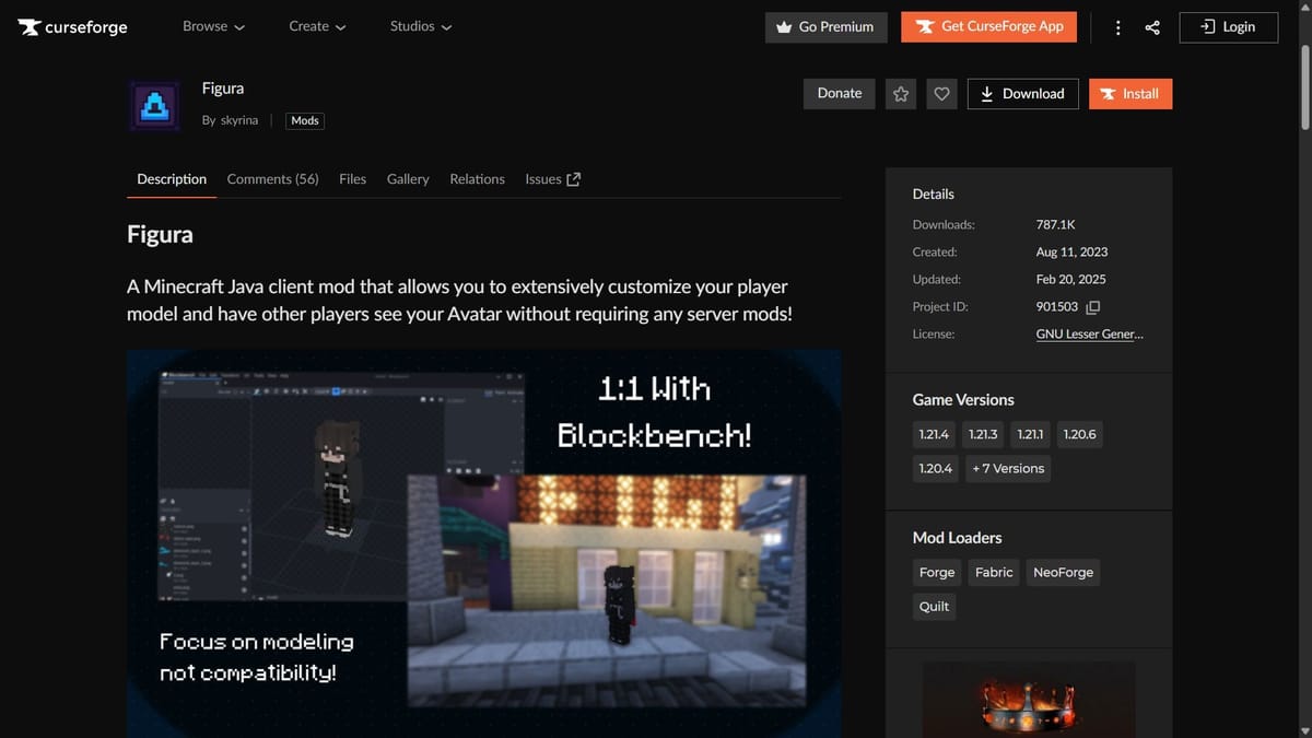 Minecraft Figura mod guide