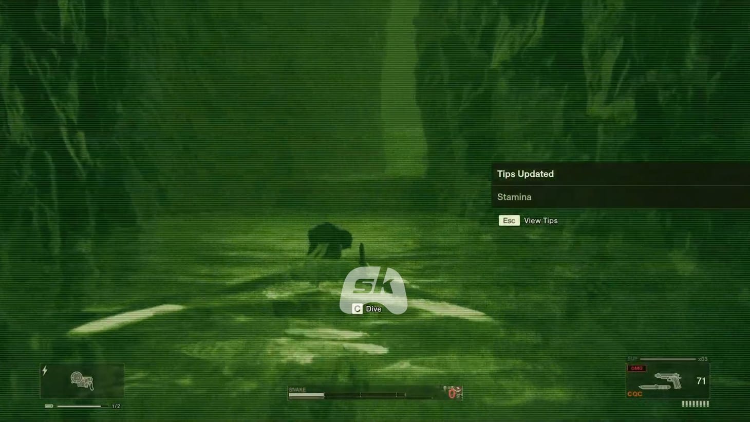 How to escape the cave in Metal Gear Solid Delta