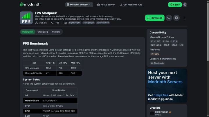 5 best Minecraft performance modpacks