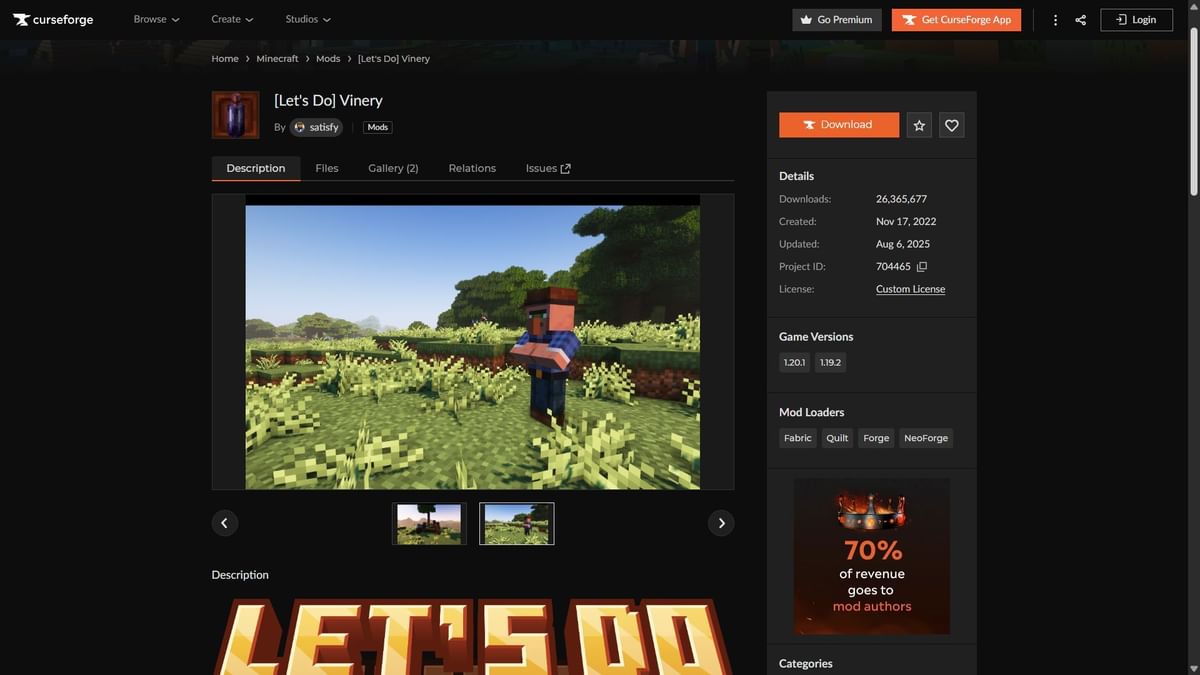 Minecraft Let's Do Vinery mod guide
