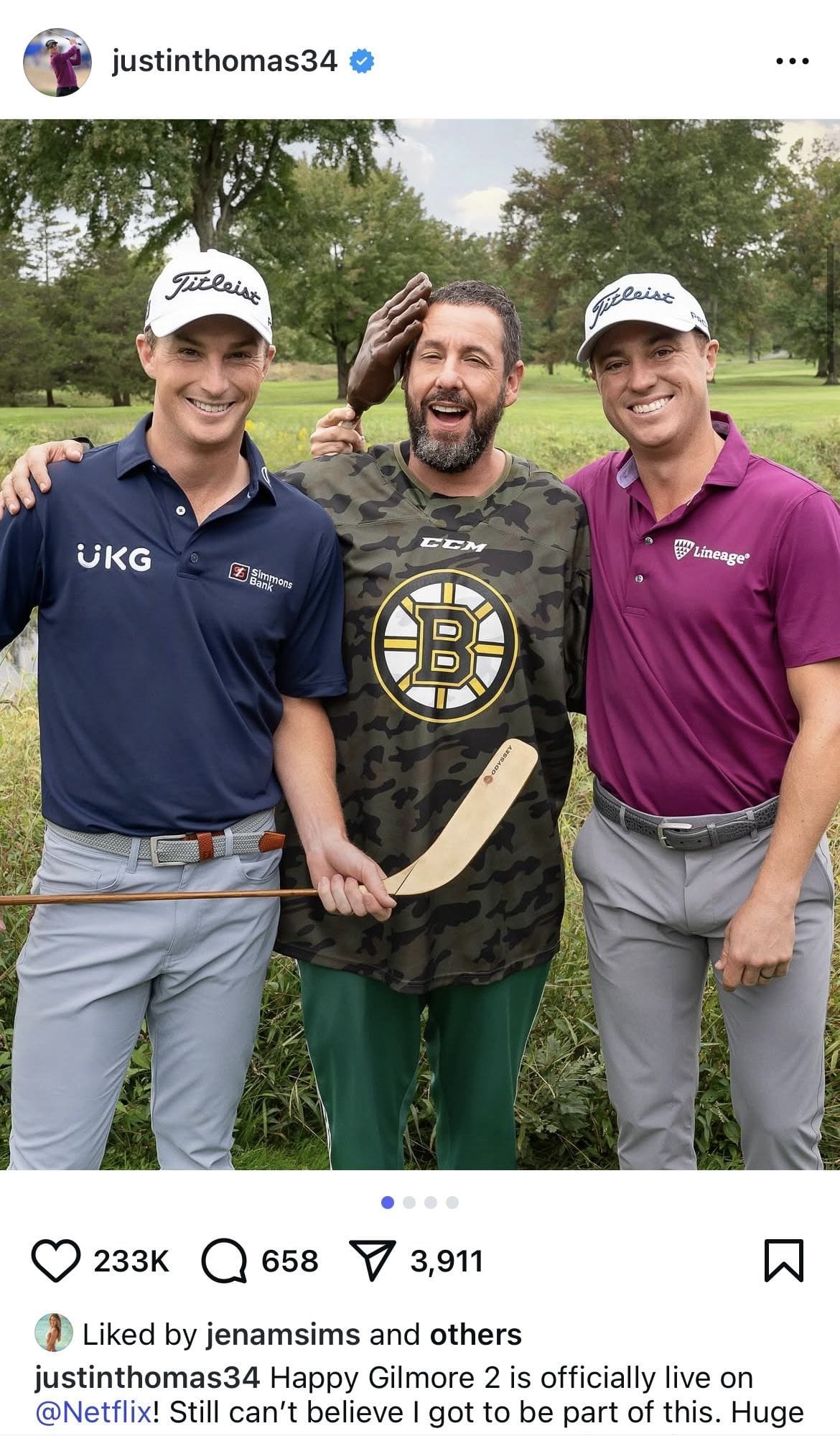 Justin Thomas drops hilarious 4-word reaction to throwback clip of his ...