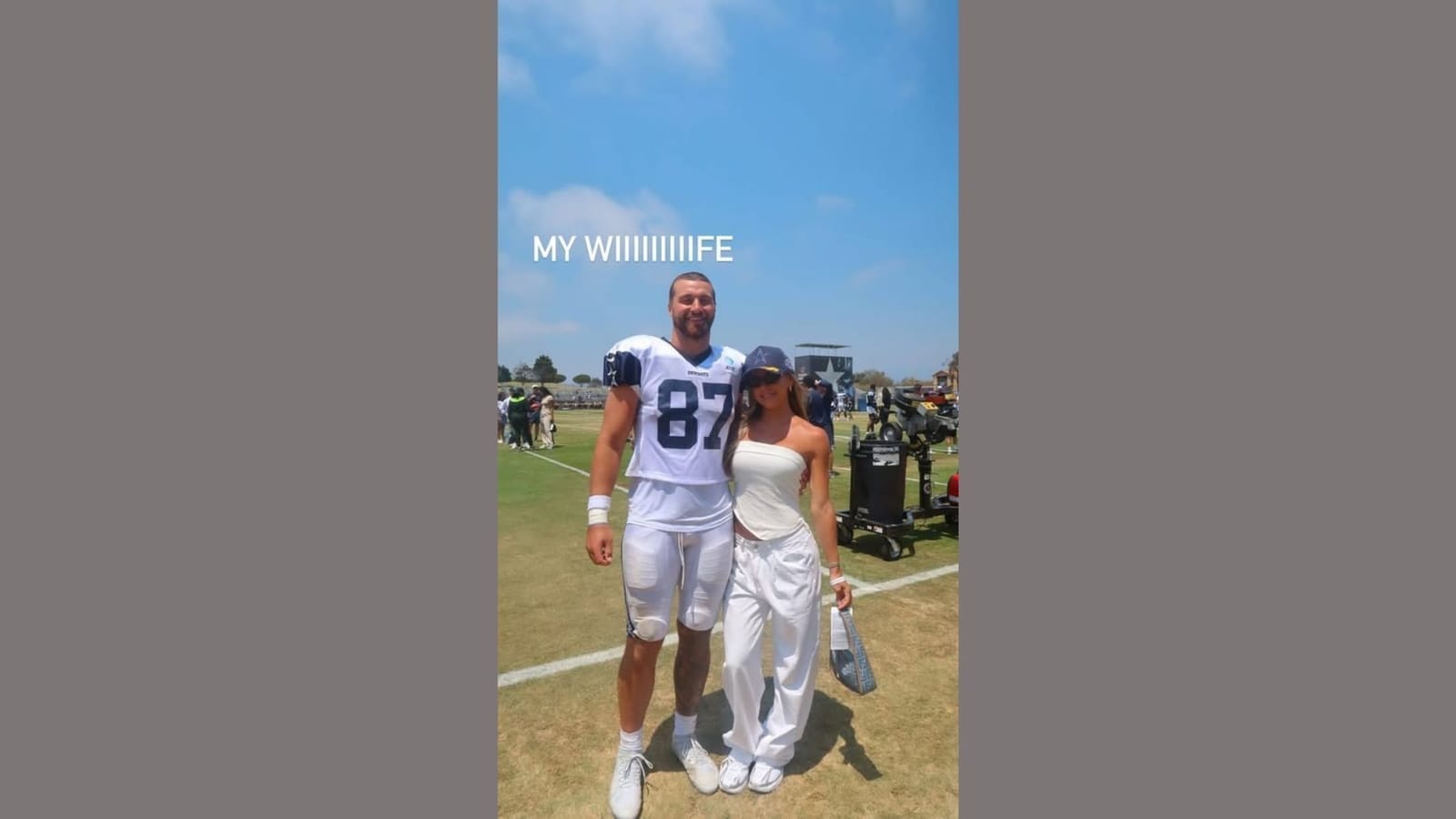 Jake Ferguson’s fiancée Haley Cavinder turns heads at Cowboys training ...