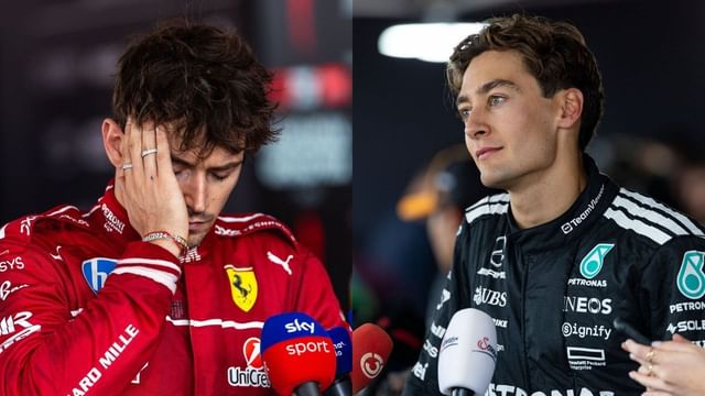 George Russell shares intriguing theory behind Charles Leclerc's sudden loss of pace during the ...
