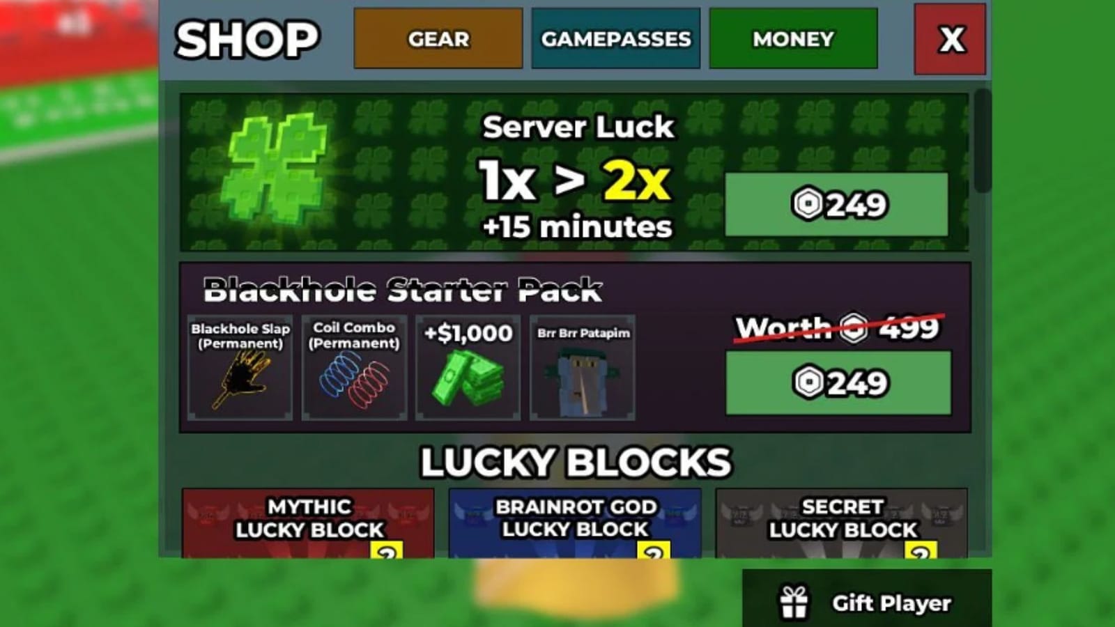 Steal A Brainrot: All Brainrot Gods and their earnings