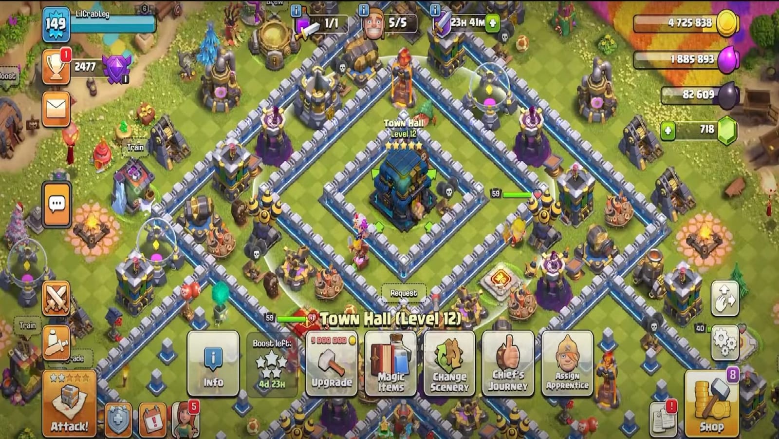 How to change scenery in Clash of Clans