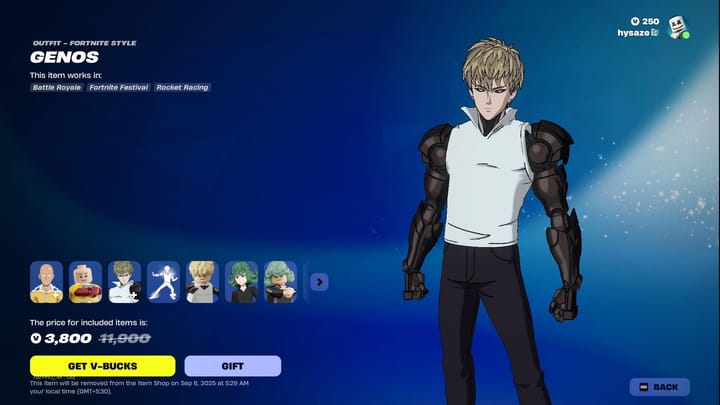 How to get the Genos skin in Fortnite