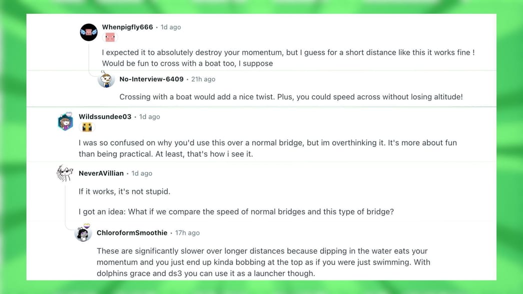 Minecraft player builds unique bubble bridge using soul sand