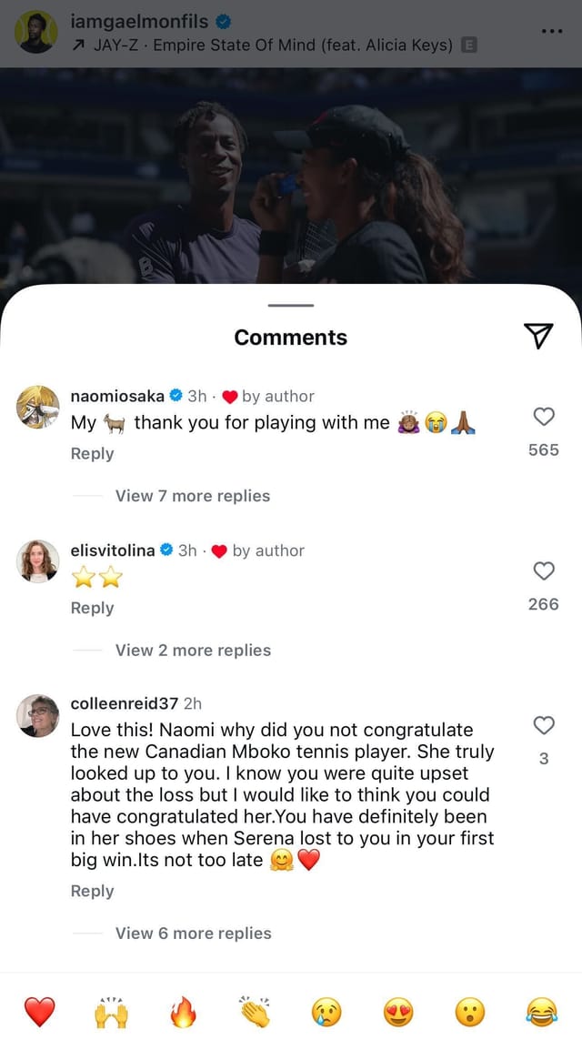 "My GOAT"- Naomi Osaka sends touching message to Gael Monfils after ...