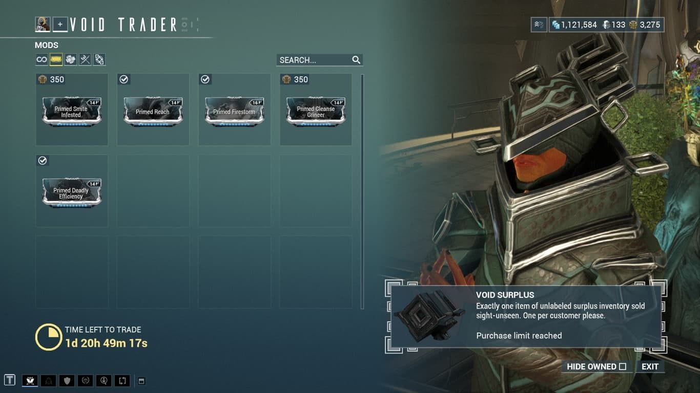 Warframe Baro Ki'teer inventory (August 8 - 10): Wares and recommendations