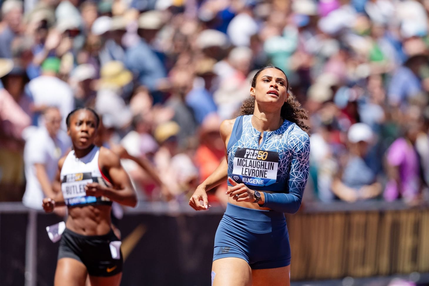 Sydney McLaughlin-Levrone arrives with husband Andre at the USATF ...