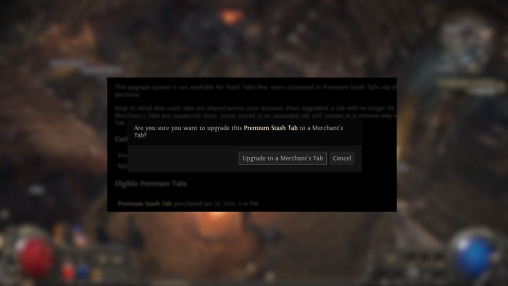 Path of Exile 2: How to convert Premium Tab to Merchant's Tab