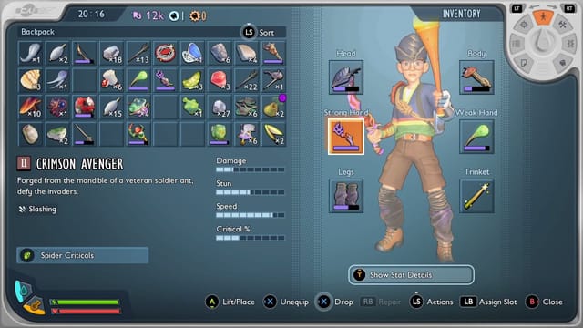 How to get Crimson Avenger in Grounded 2