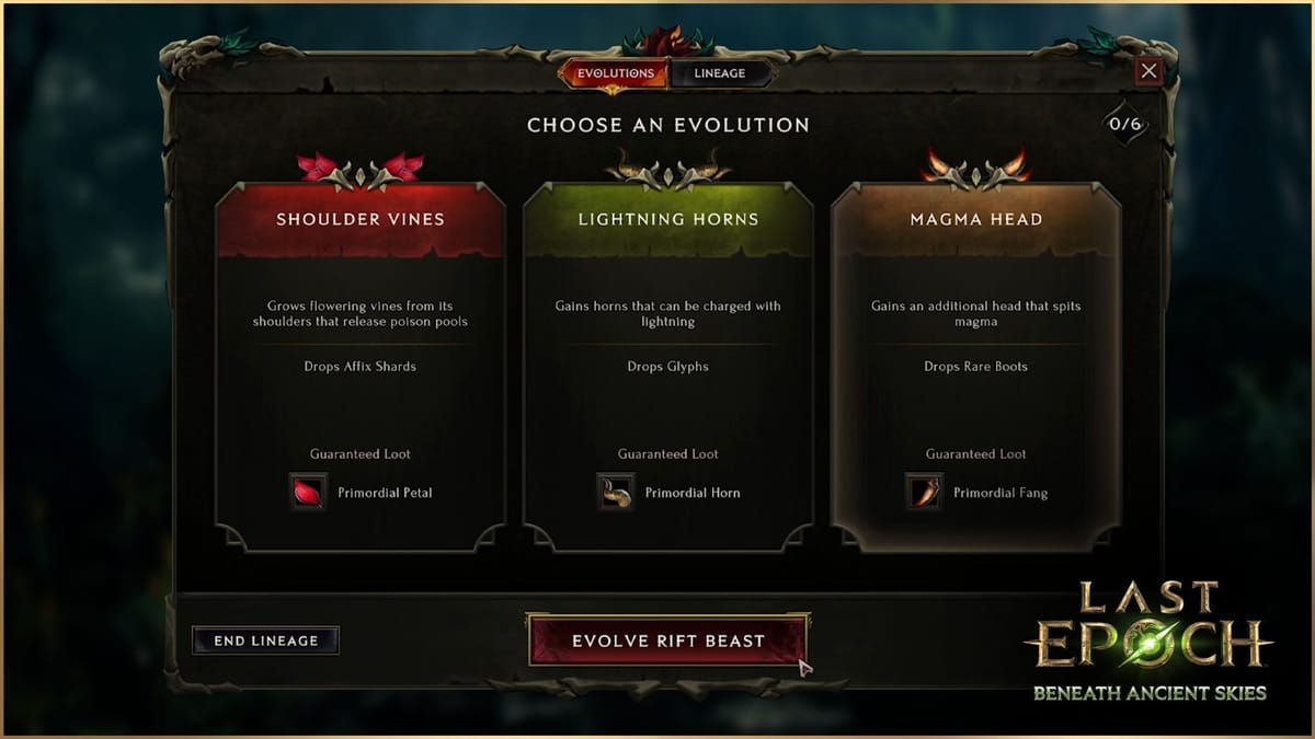 Last Epoch S3 Primal Hunt mechanic: Rift Beasts, Evolution, and new ...