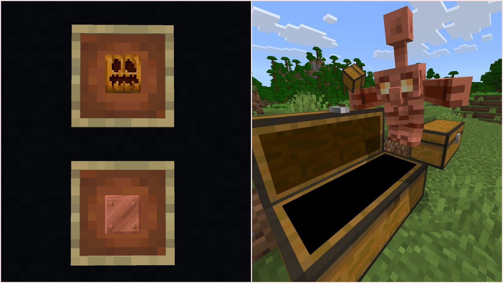 Two Minecraft golems will finally interact with each other