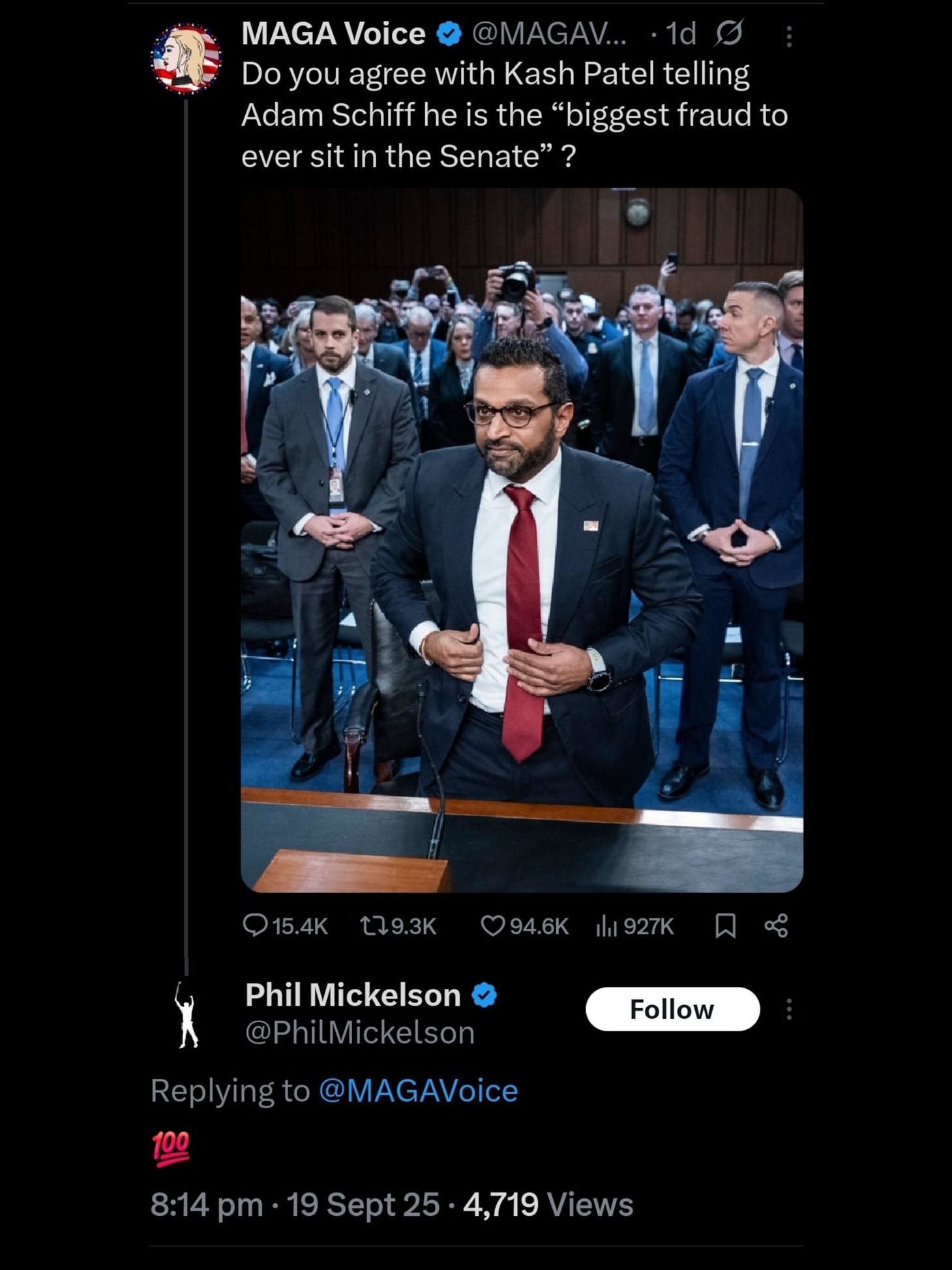 Phil Mickelson reacts to Kash Patel calling $2M-worth American senator ...