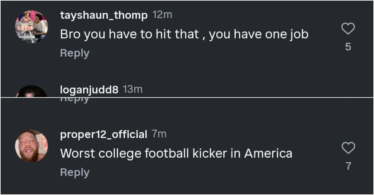 "Utterly embarrassing," "Worst kicker in America": Max Gilbert flamed ...