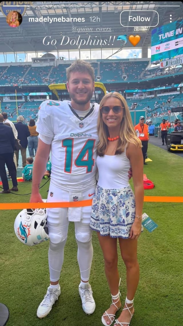 Quinn Ewers GF Mady Barnes shows off floral-themed gameday outfit ...