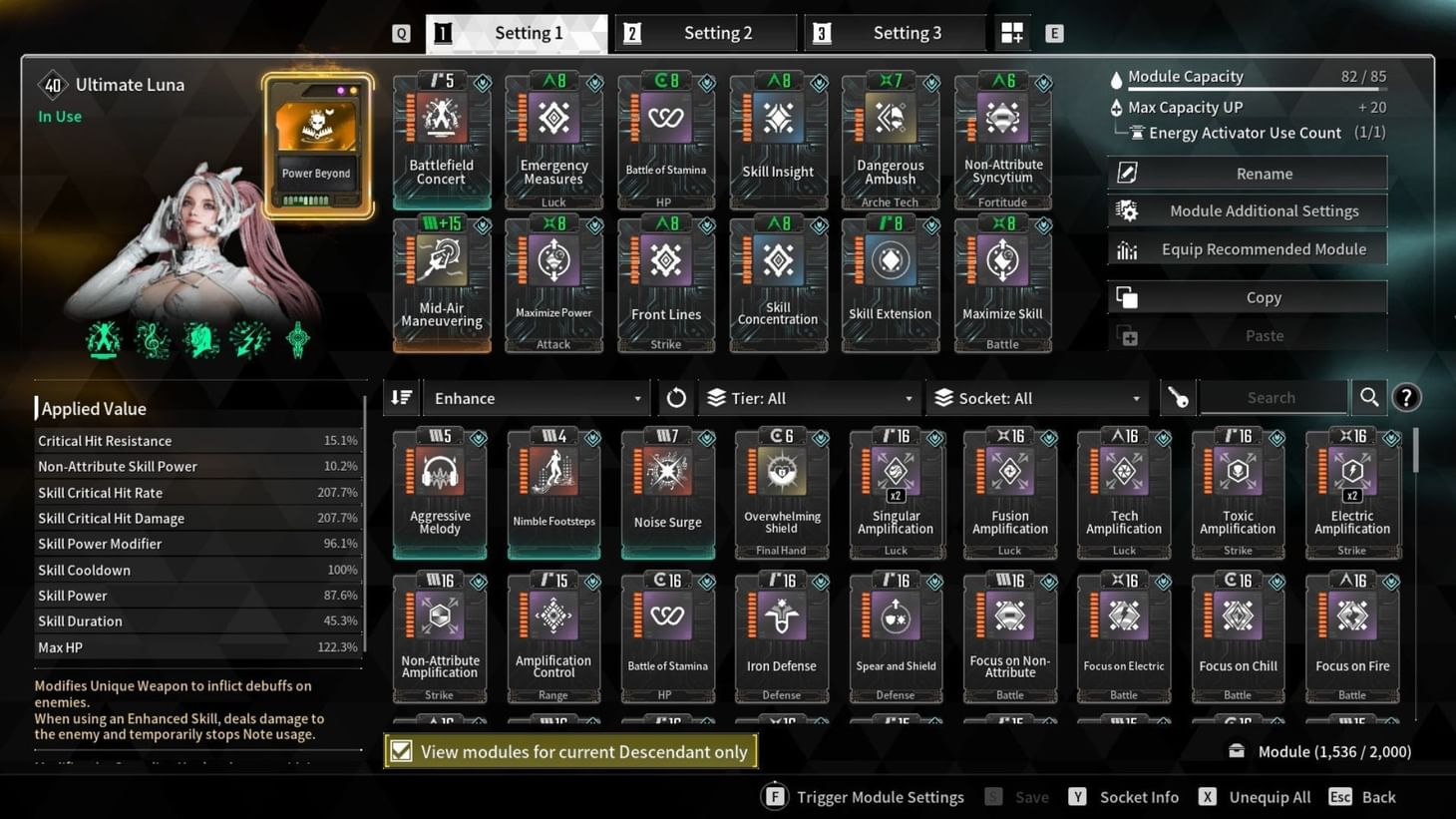 The First Descendant: Best Ultimate Luna build guide