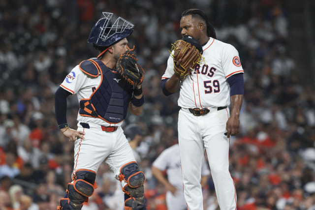 What happened between Framber Valdez and catcher Cesar Salazar during ...
