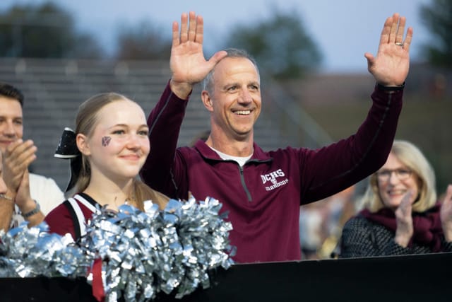 Caitlin Clark's father Brent Clark fills in for absent daughter at High ...