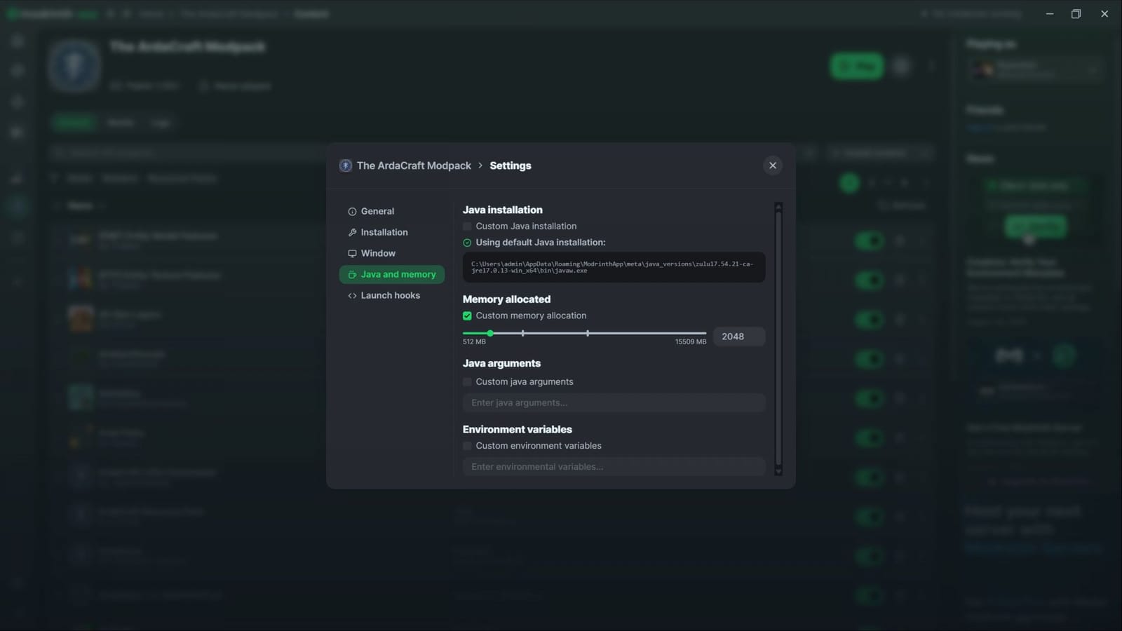 How to improve performance in Minecraft modpacks