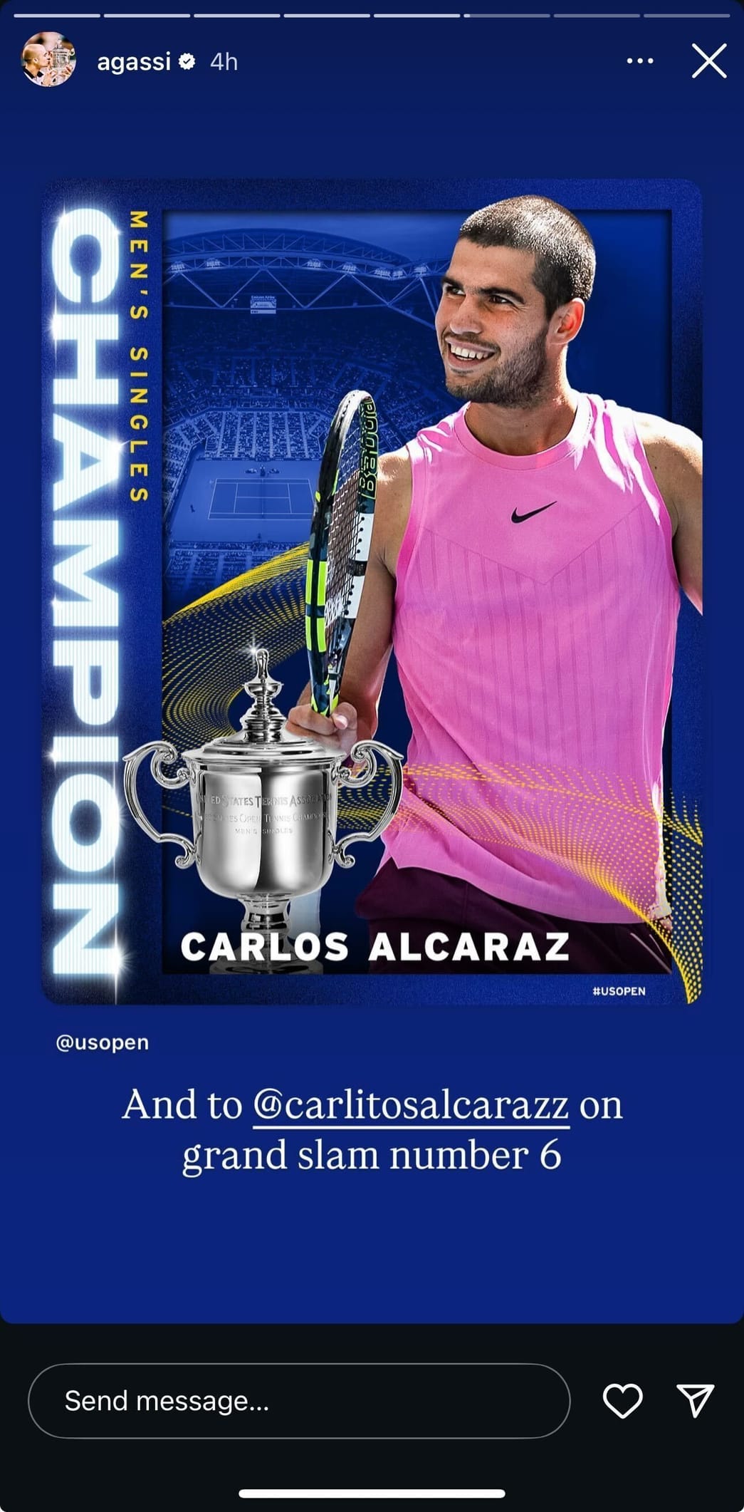 Andre Agassi sends sweet congratulatory messages to Aryna Sabalenka and ...