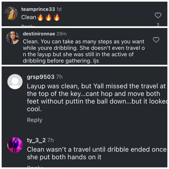 “Clearly a travel”, “Clean”: Fans divided as Jezelle GG Banks completes ...