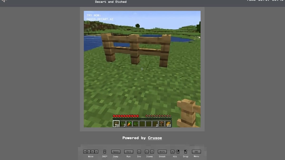 Generative AI now lets you play Minecraft at 30 FPS