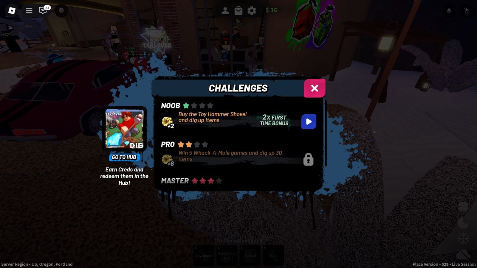 Roblox The Takeover Dig guide