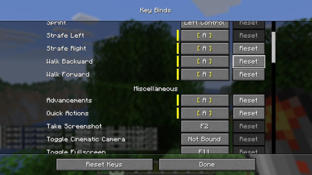 New Minecraft snapshot lets you bind multiple actions to one key