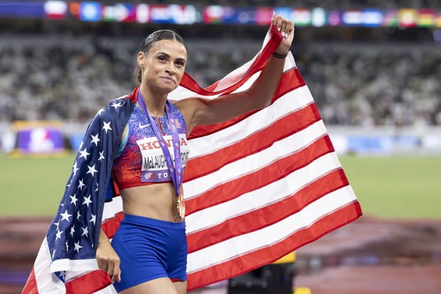 WATCH: Sydney McLaughlin-Levrone’s husband Andre can’t hold back ...