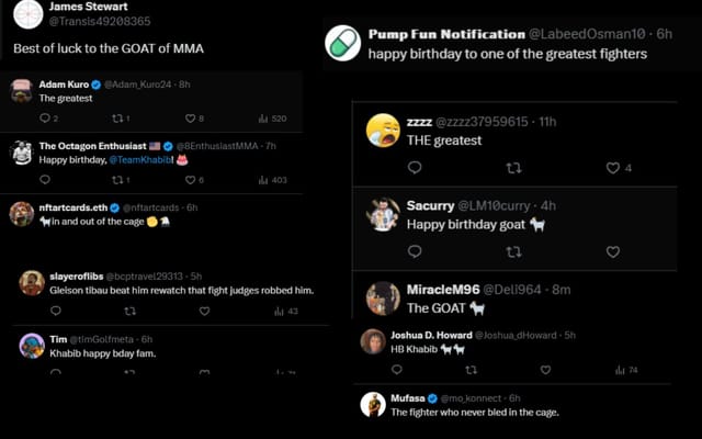 "The GOAT of MMA" - Fans celebrate as UFC legend Khabib Nurmagomedov ...