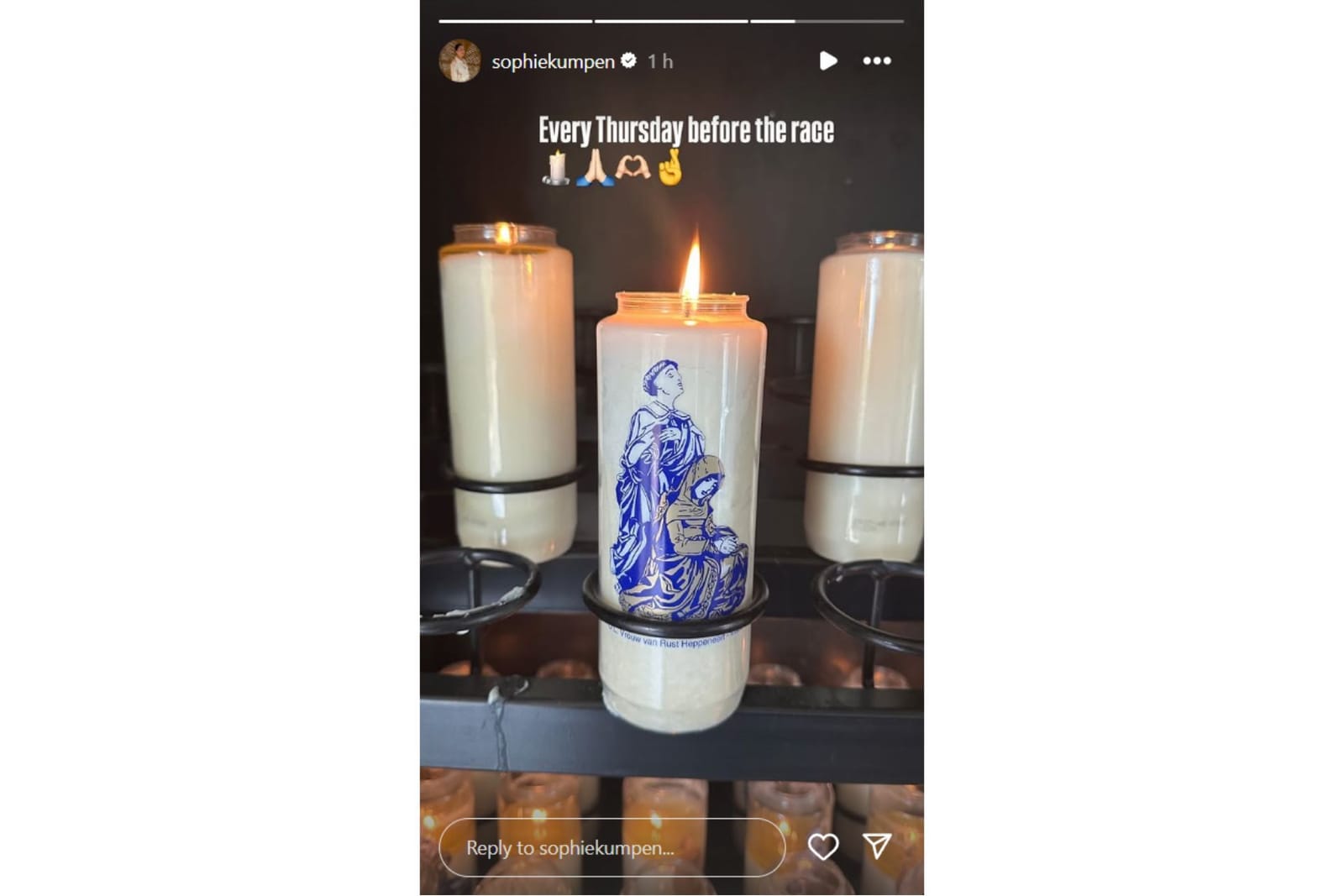 Max Verstappen's mother, Sophie Kumpen, shares a picture of the candle ...