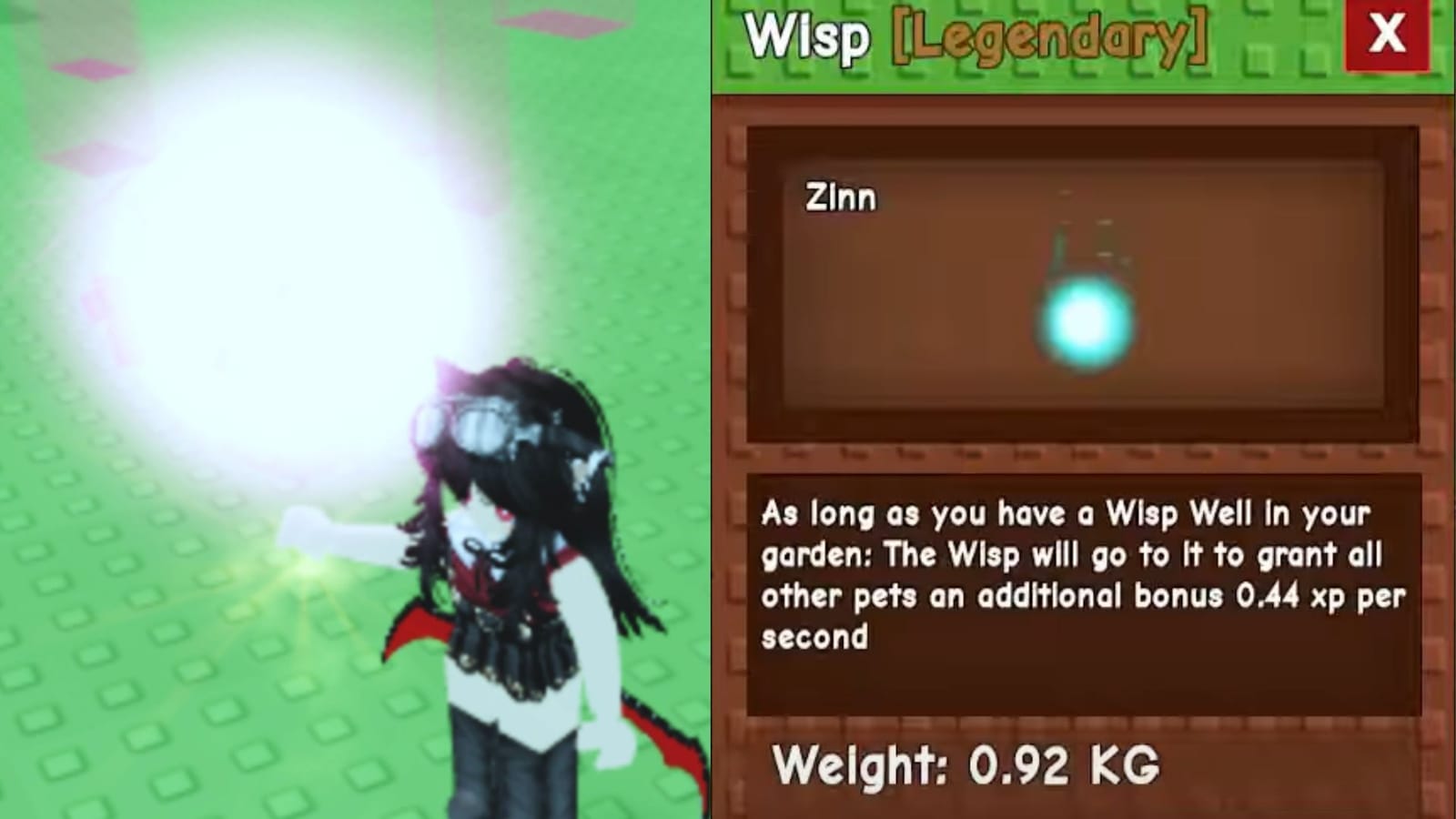 What does the Wisp do in Grow a Garden?