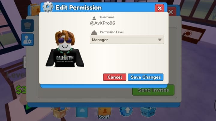 How to add friends as managers in Restaurant Tycoon 3